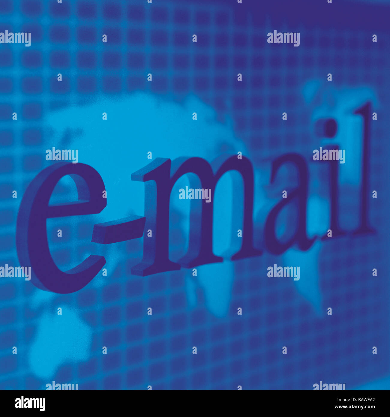 The word e mail on map Stock Photo - Alamy