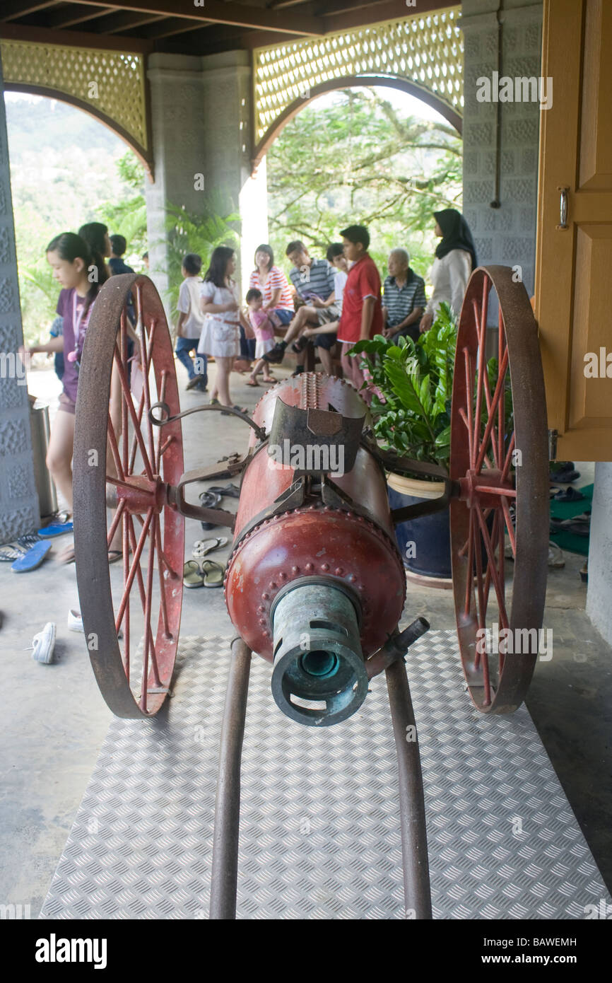 Old mining equipment at the Sungei Lembing tin mining museum in Pahang ...