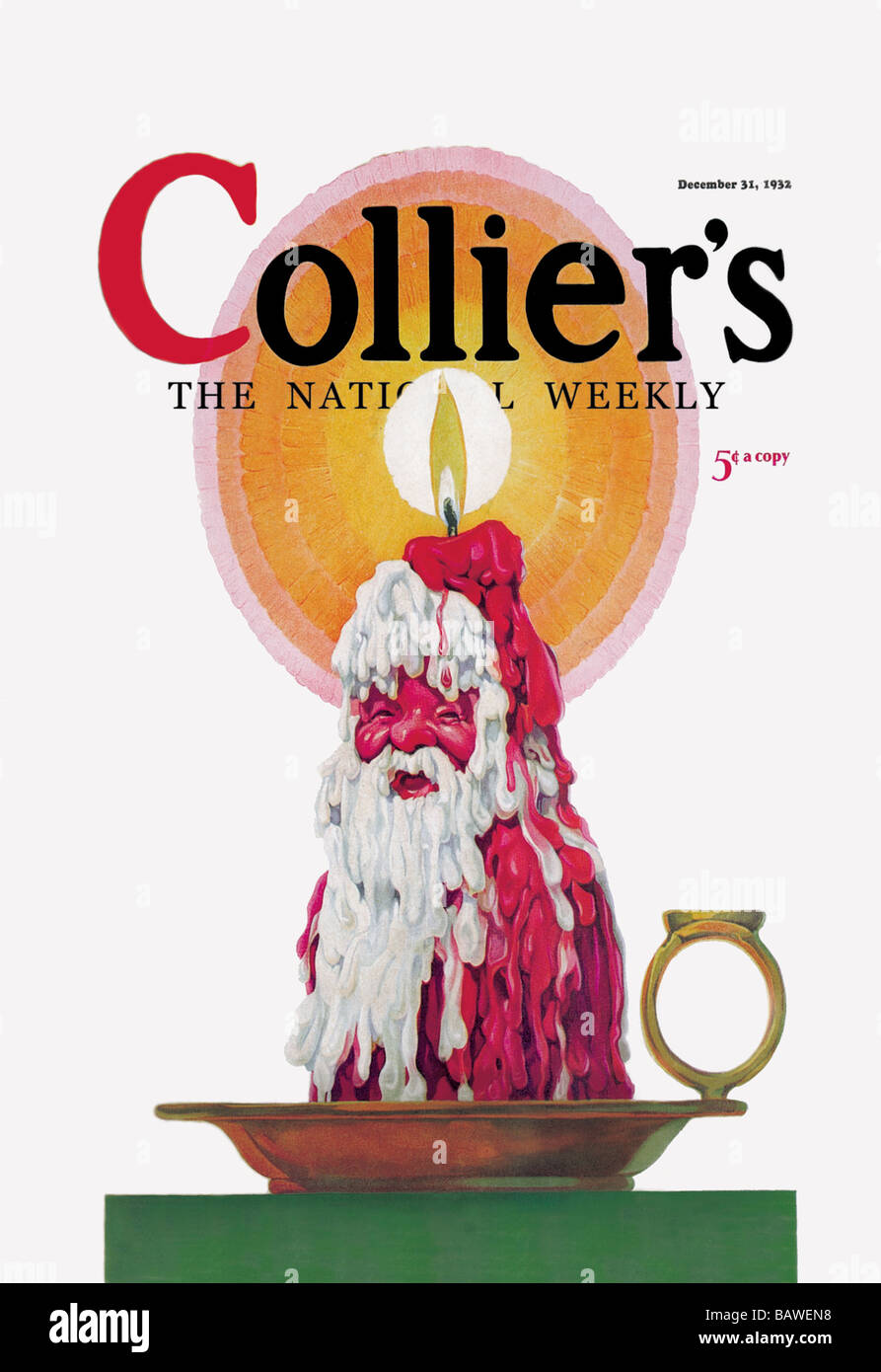 Melting Santa Candle Stock Photo - Alamy