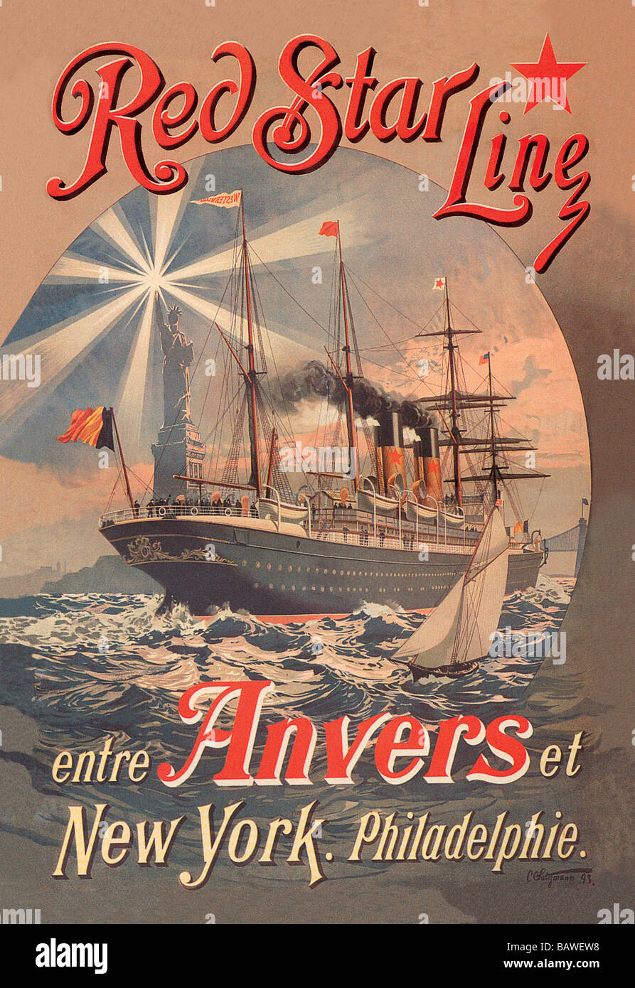 Red star line ocean liner hi-res stock photography and images - Alamy
