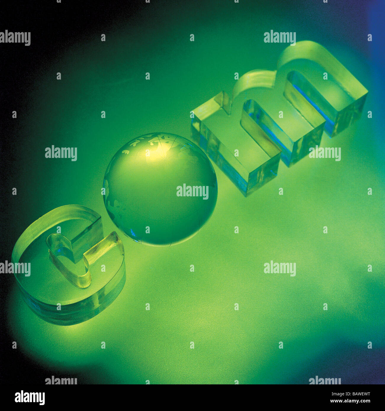 The word com with crystal ball Stock Photo - Alamy