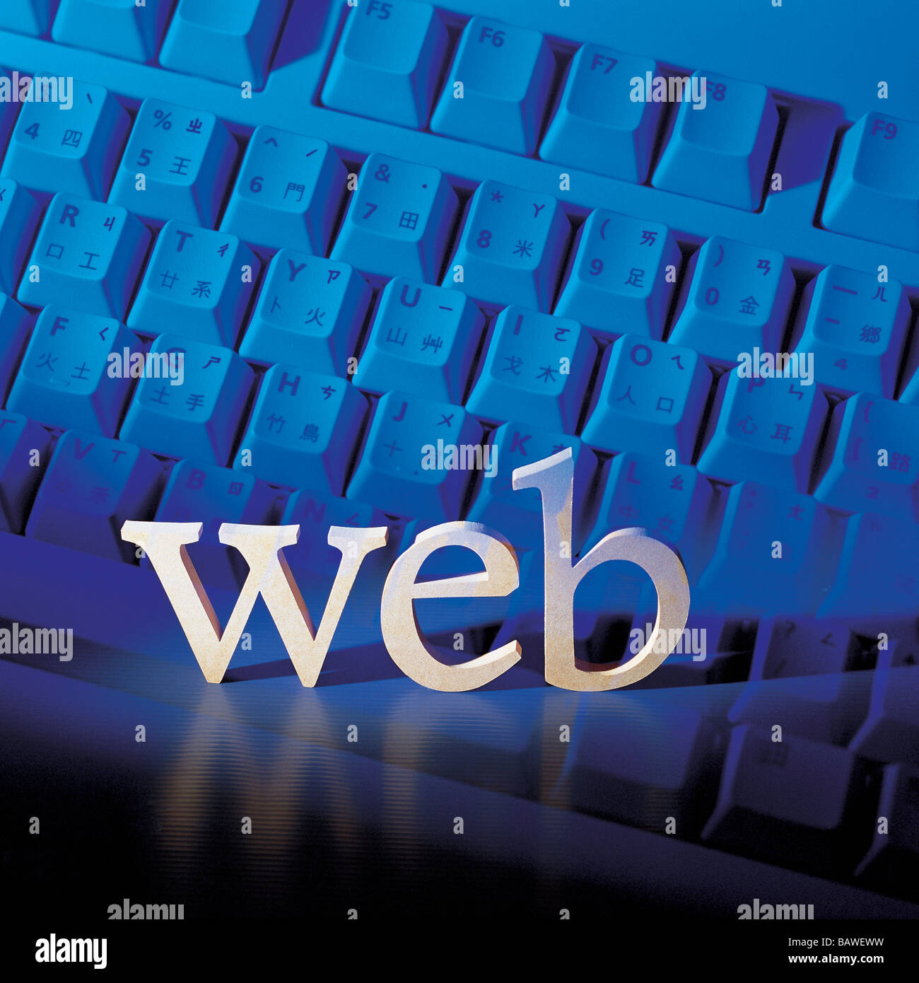 The word web and keyboards on computer desk Stock Photo - Alamy