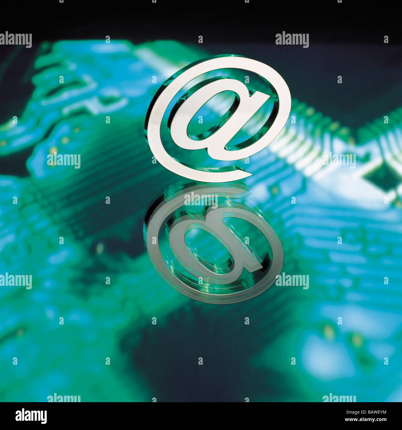 At symbol on computer chips Stock Photo - Alamy