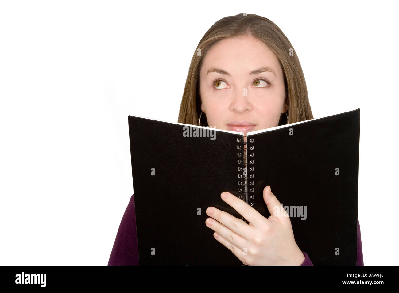 beautiful student looking aside Stock Photo - Alamy
