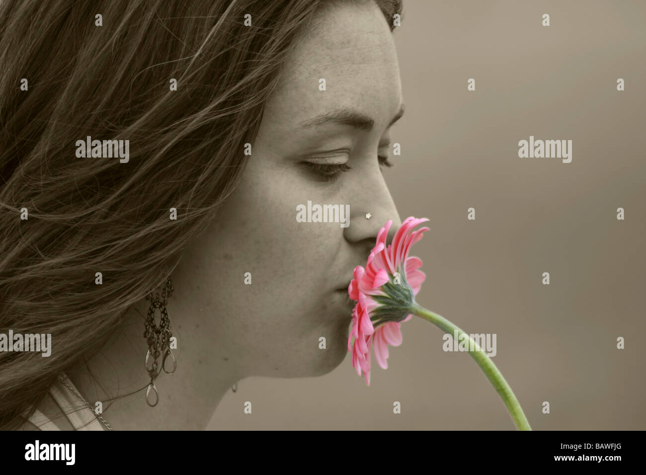 beautiful love - kissing flower Stock Photo - Alamy