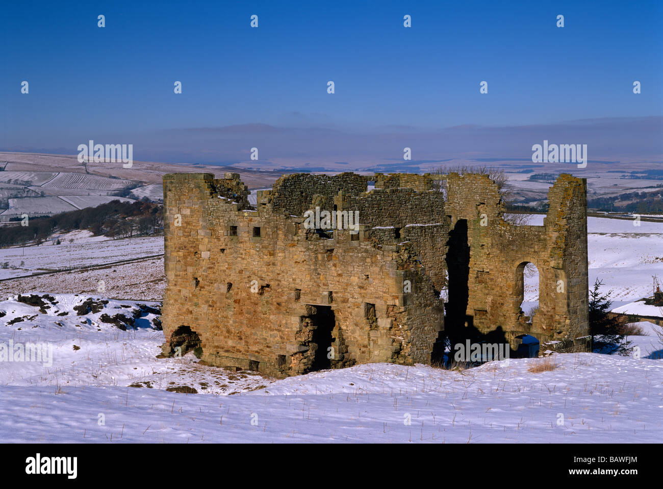 Ridsdale Ironworks and Cheviot hills, Ridsdale, Northumberland Stock ...
