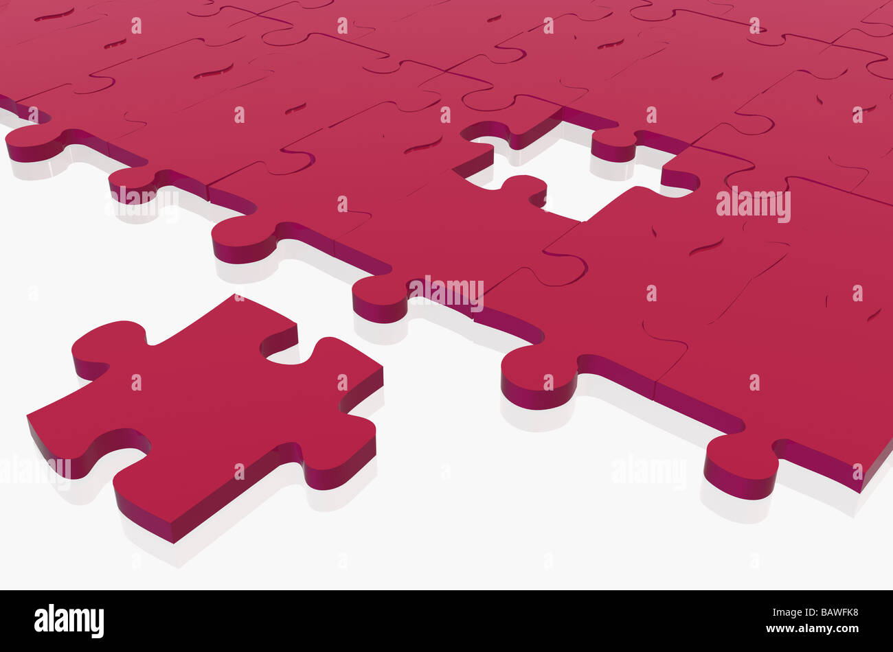 red puzzle piece missing Stock Photo - Alamy
