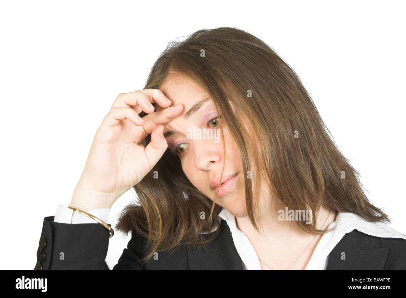 business woman tired after work Stock Photo - Alamy