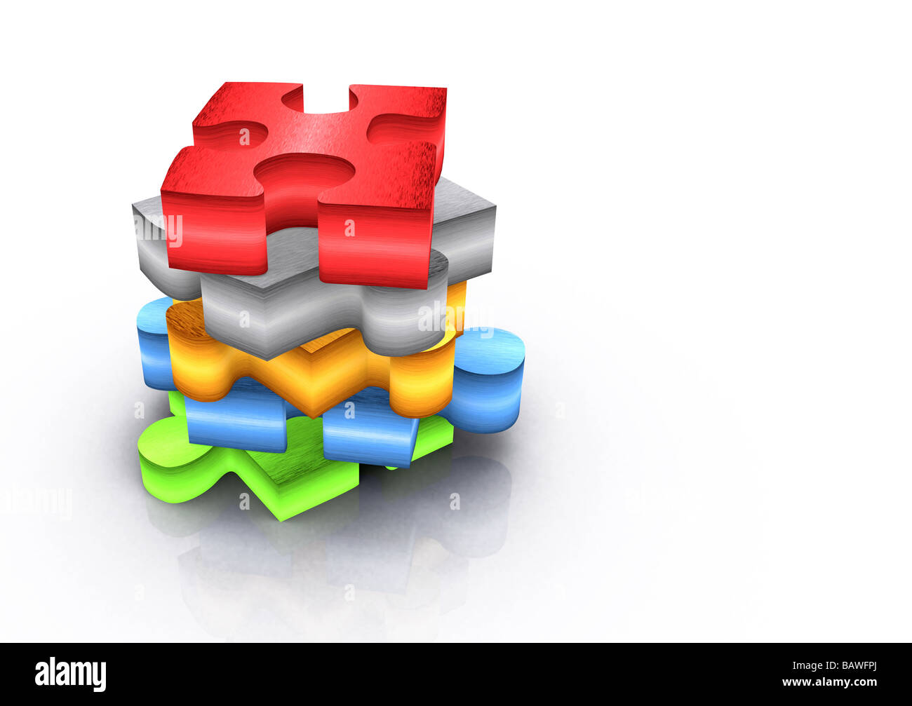 pile of solutions - 3d render Stock Photo - Alamy