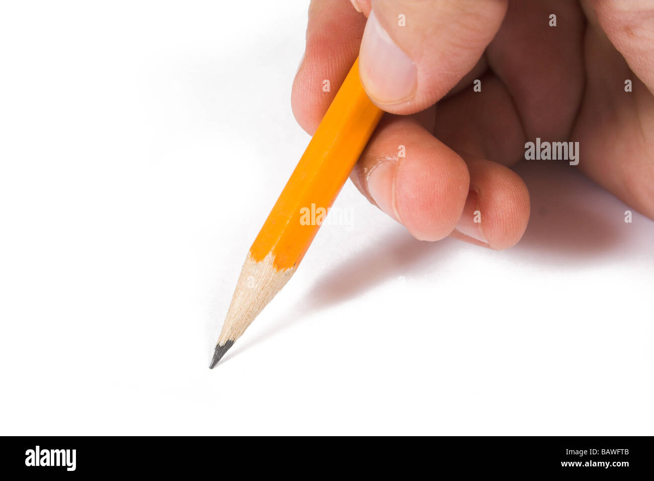 hand with pencil Stock Photo - Alamy