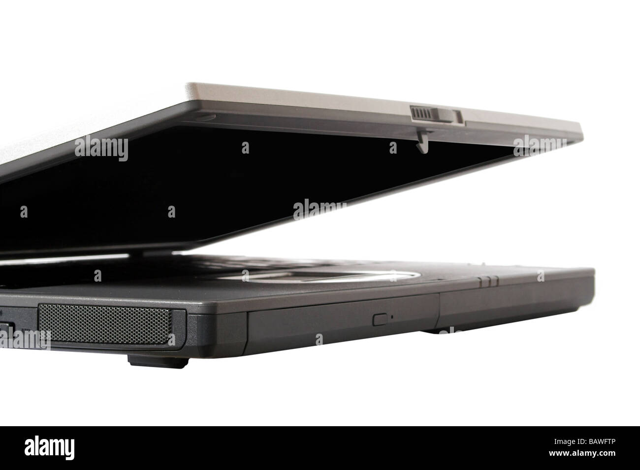 Laptop over white Stock Photo - Alamy