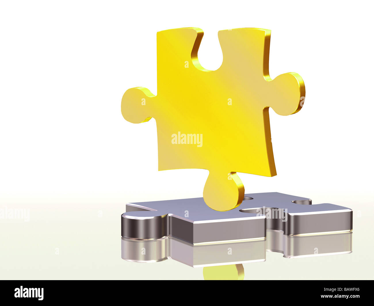 gold and silver puzzle pieces Stock Photo - Alamy