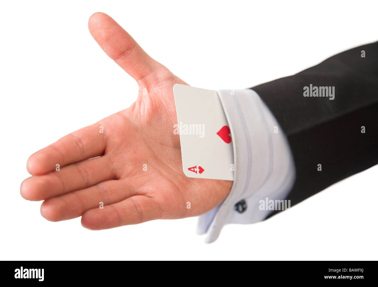 Playing cards ace hand sleeve hi-res stock photography and images - Alamy