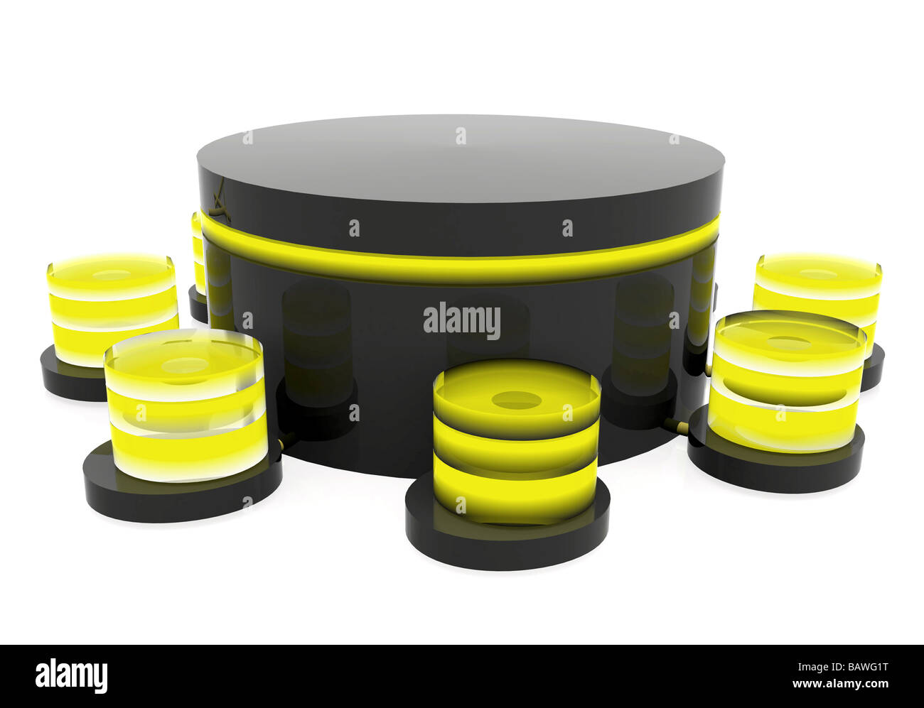 3d illustration matrix graphics Cut Out Stock Images & Pictures - Alamy