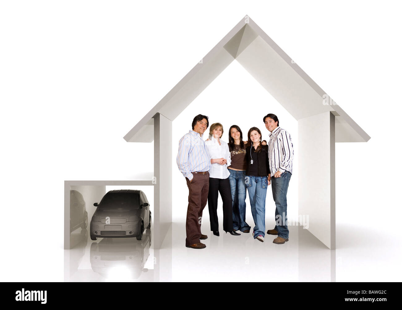 Protect House Homes Building Cut Out Stock Images & Pictures - Alamy