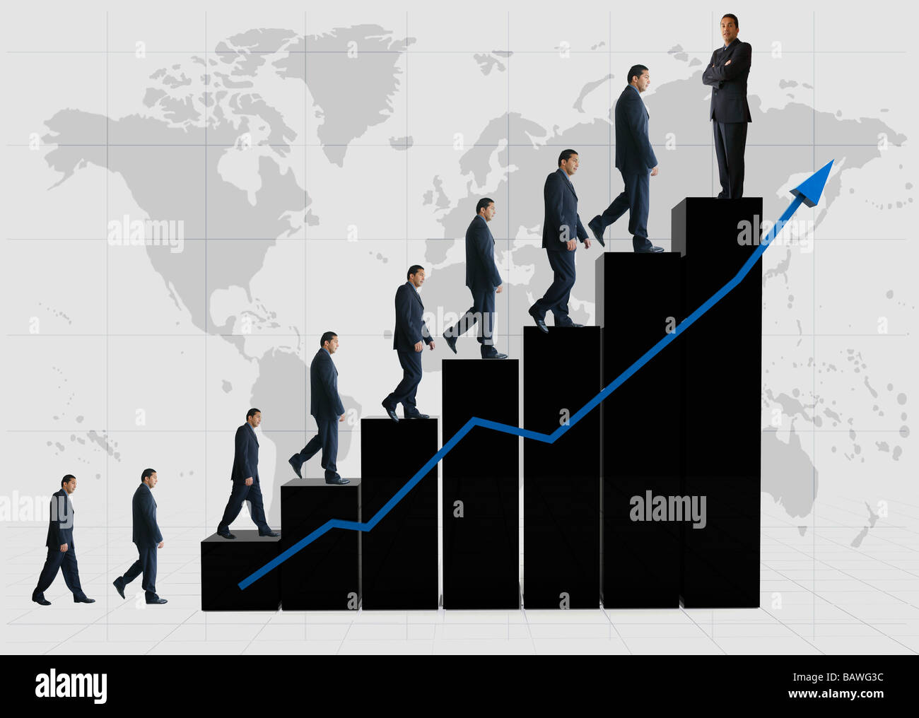 business statistics - black graph Stock Photo - Alamy