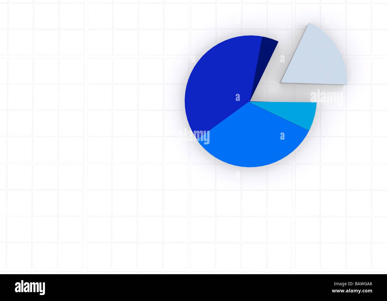 pie chart on a white grid Stock Photo - Alamy