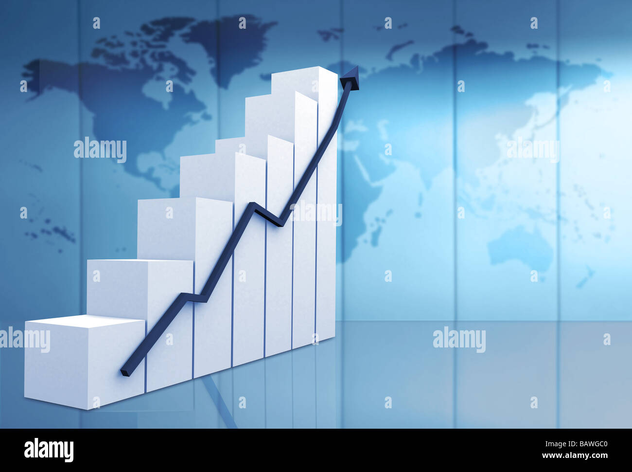 business statistics in blue Stock Photo - Alamy