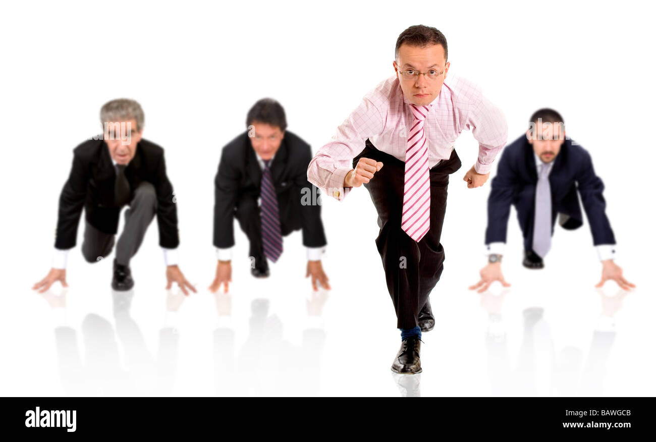business man ahead of the competition Stock Photo - Alamy