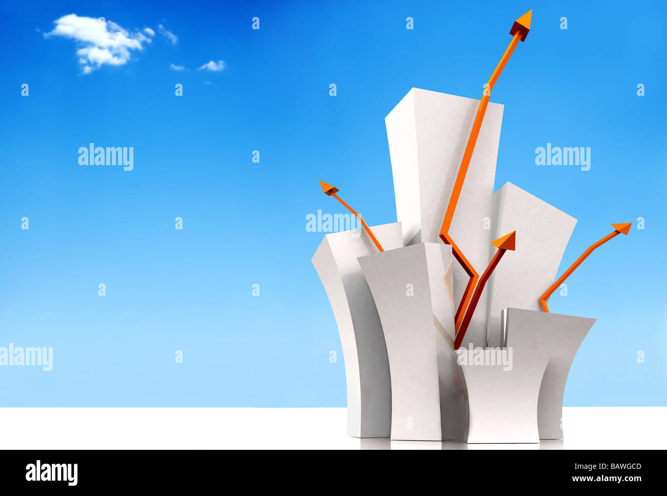 3d growth illustration Stock Photo - Alamy