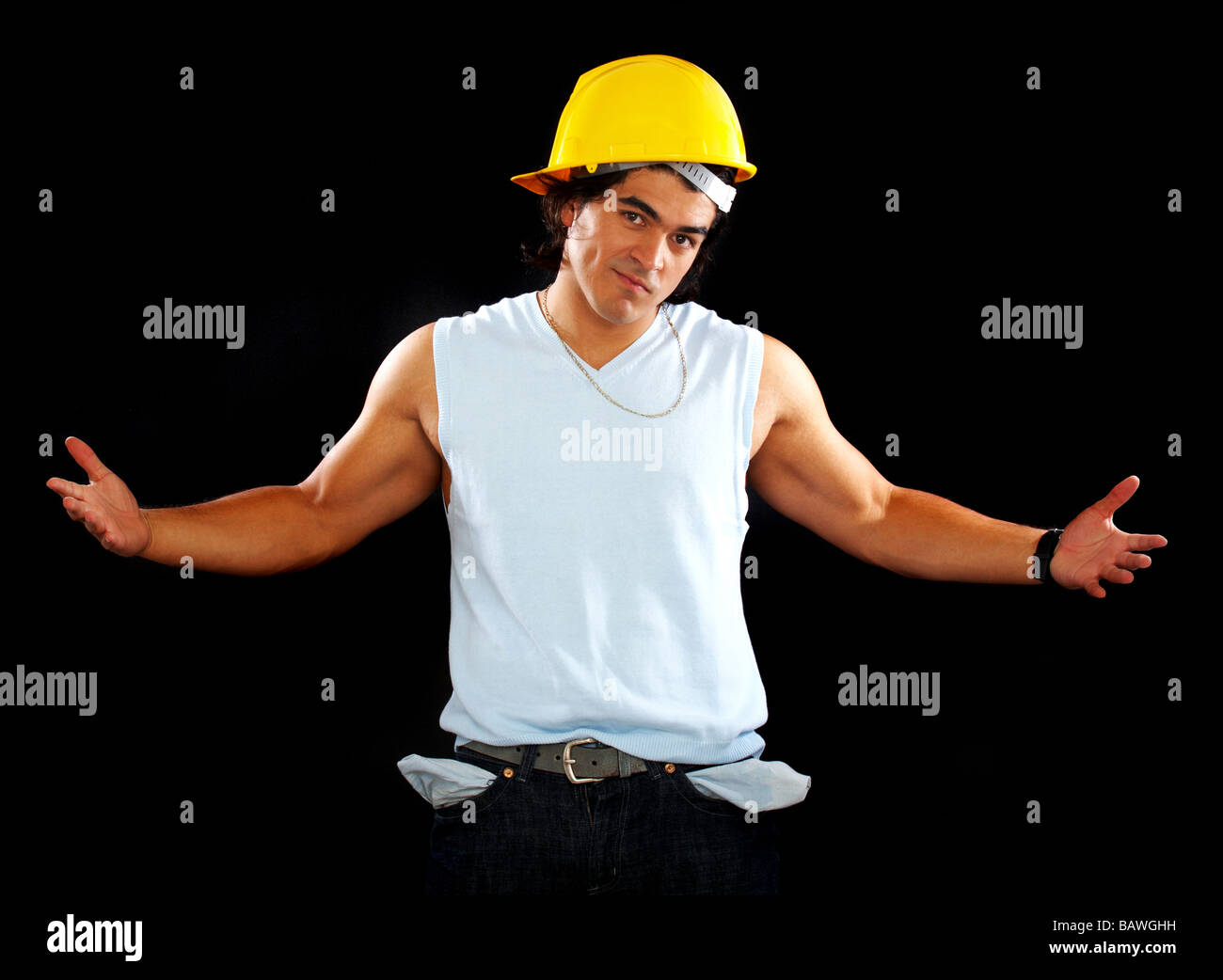Male body builder arms up hi-res stock photography and images - Alamy