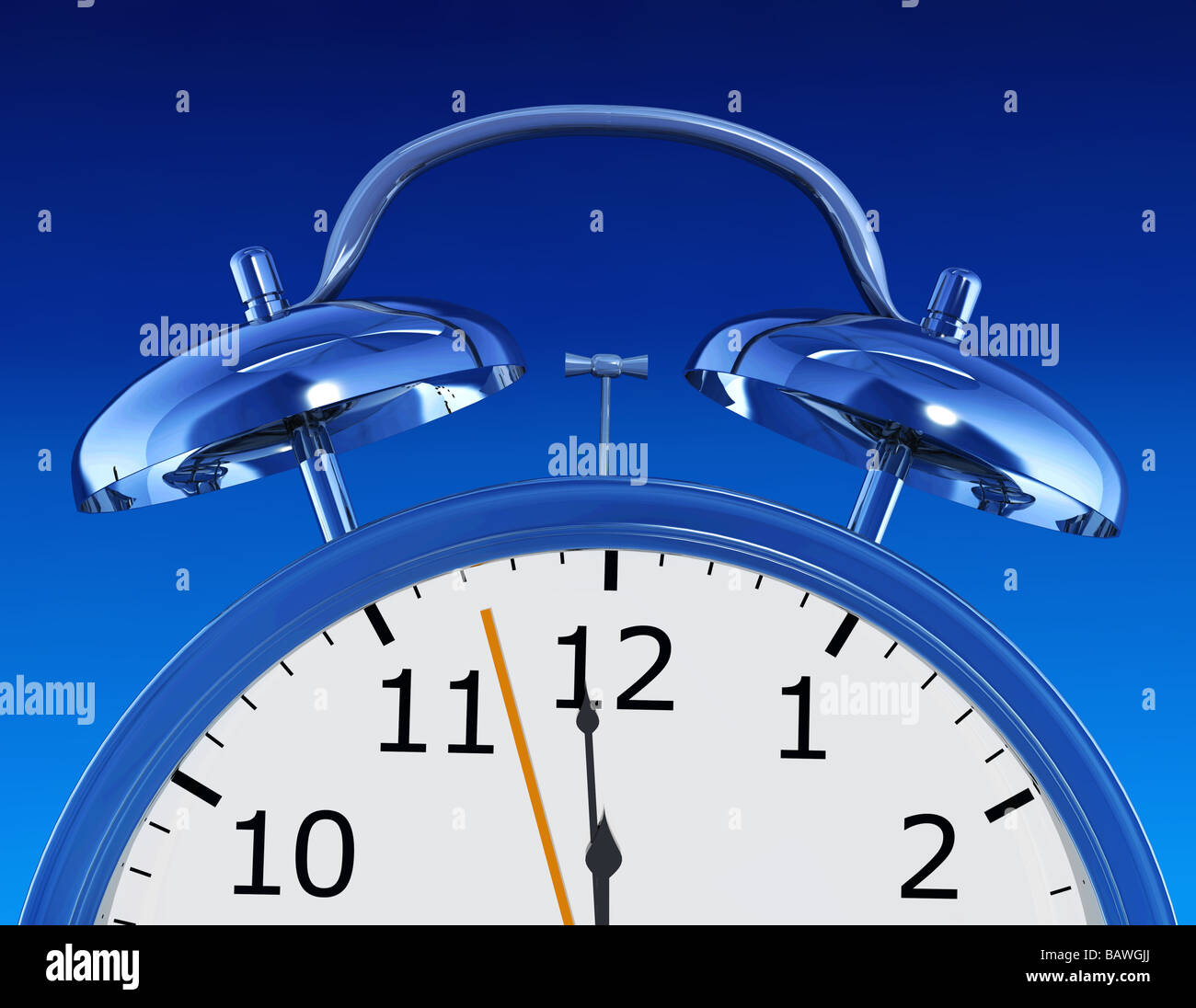 blue alarm clock Stock Photo - Alamy