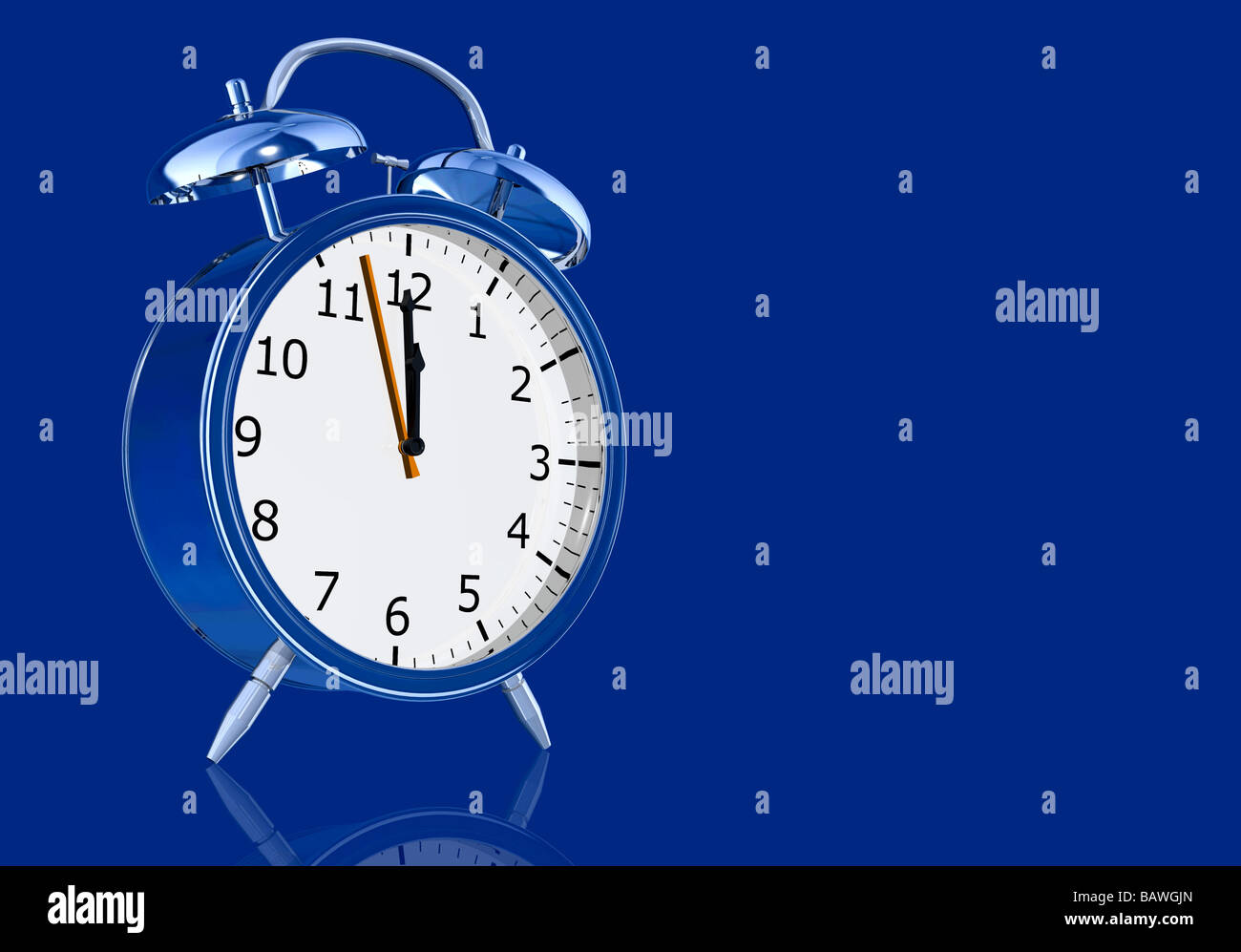 blue alarm clock Stock Photo - Alamy