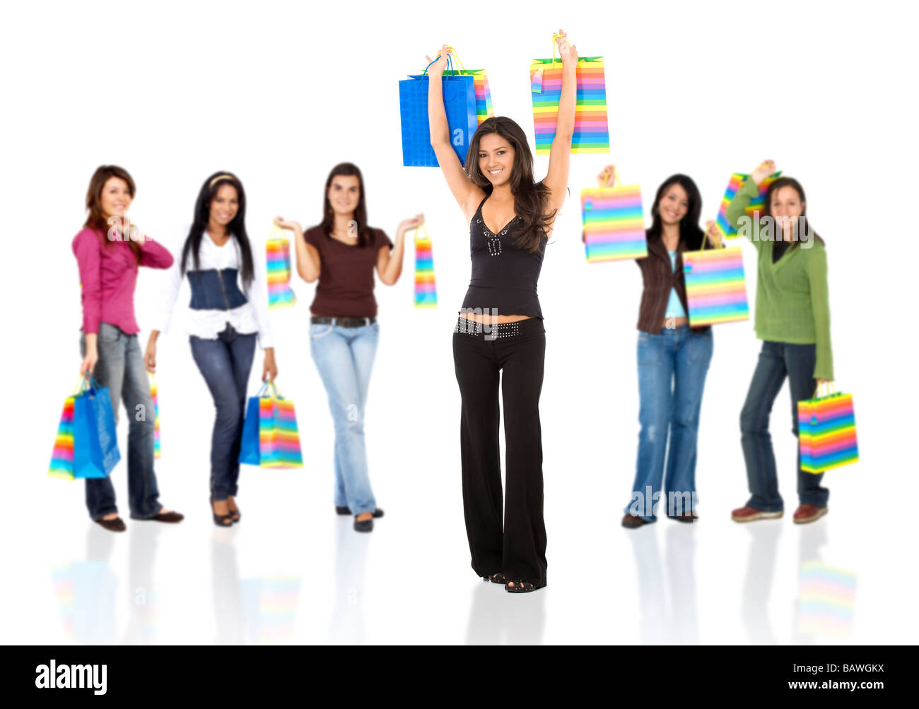 group of women shopping Stock Photo - Alamy
