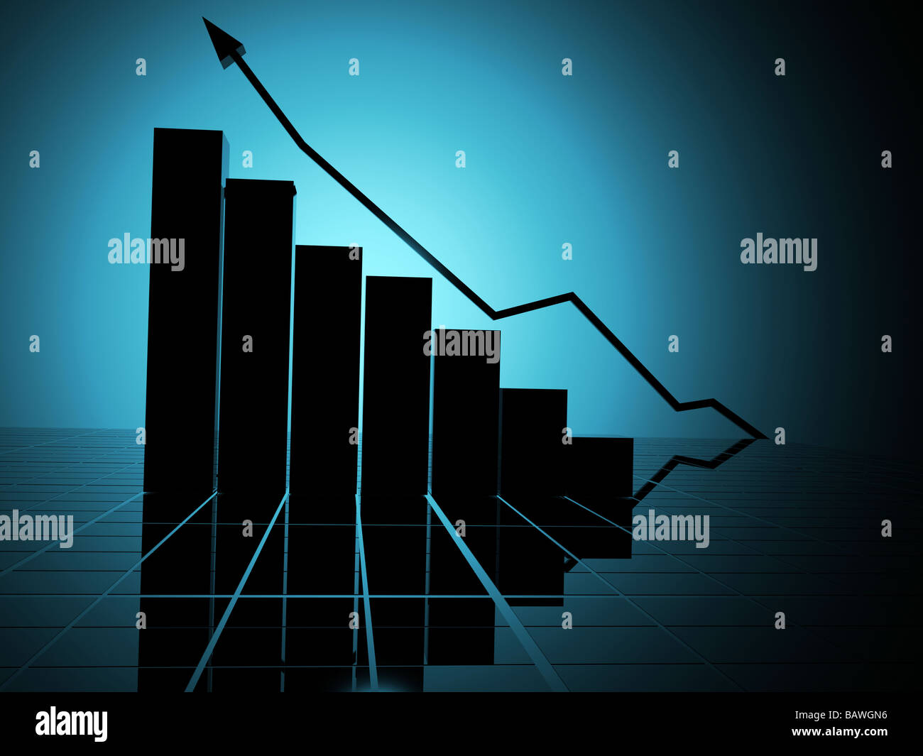 business statistics graph silhouette Stock Photo - Alamy