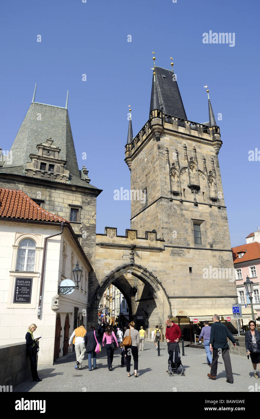 The Charles Bridge in Prague, Capital of the Czech Republic was built ...