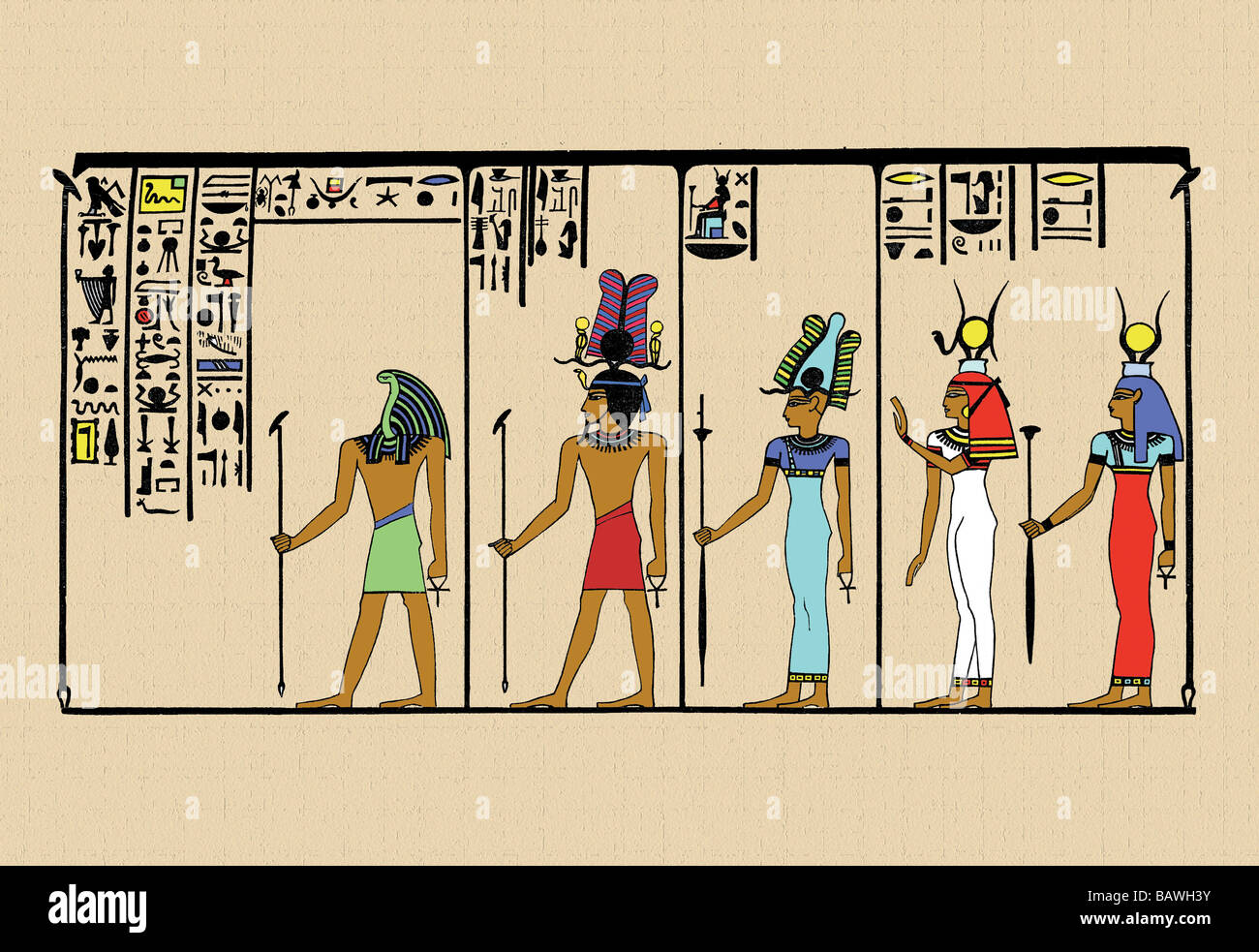 Horus,Ras,Isis and Ra-Ta Stock Photo - Alamy