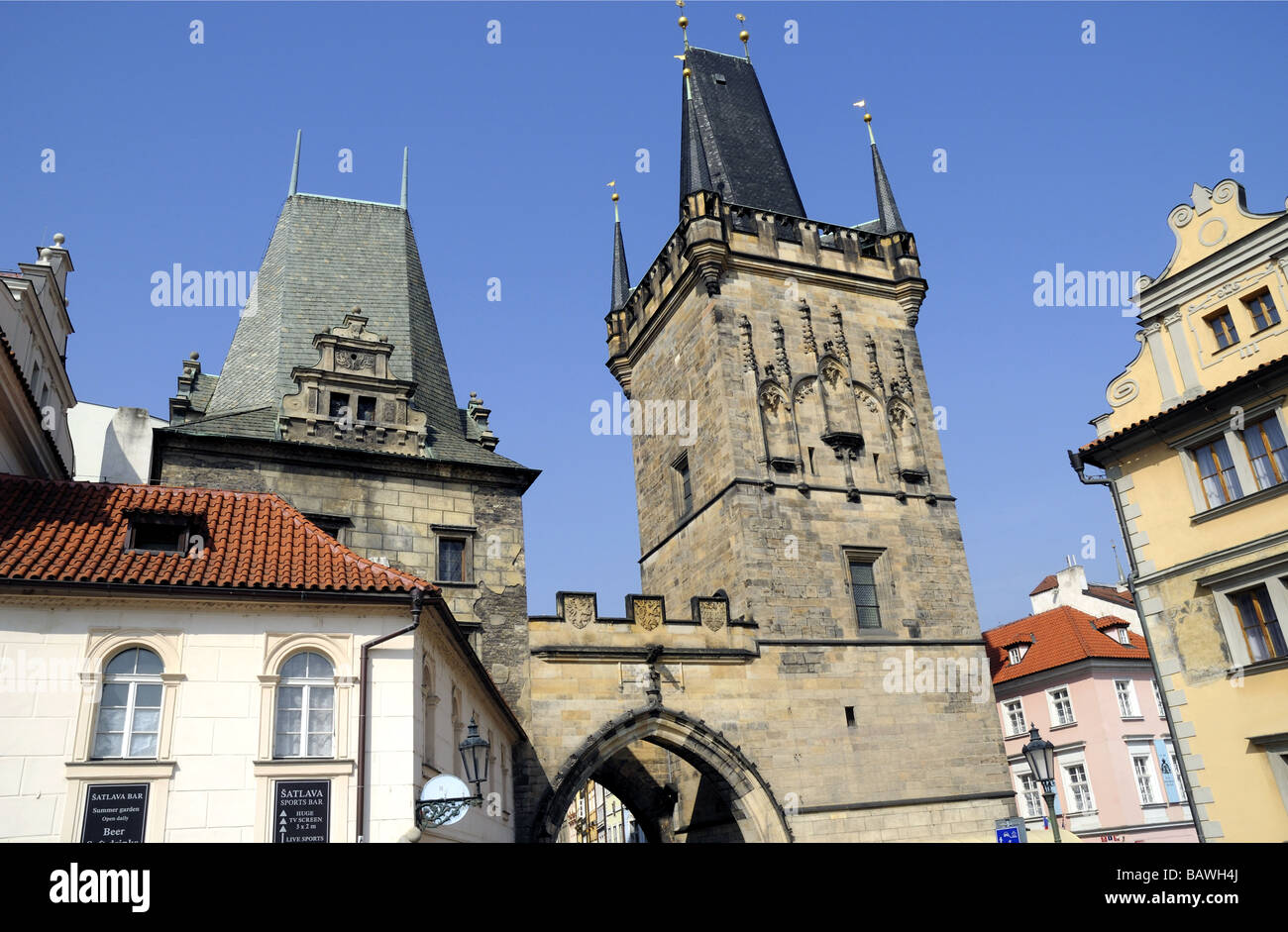 The Charles Bridge in Prague, Capital of the Czech Republic was built ...