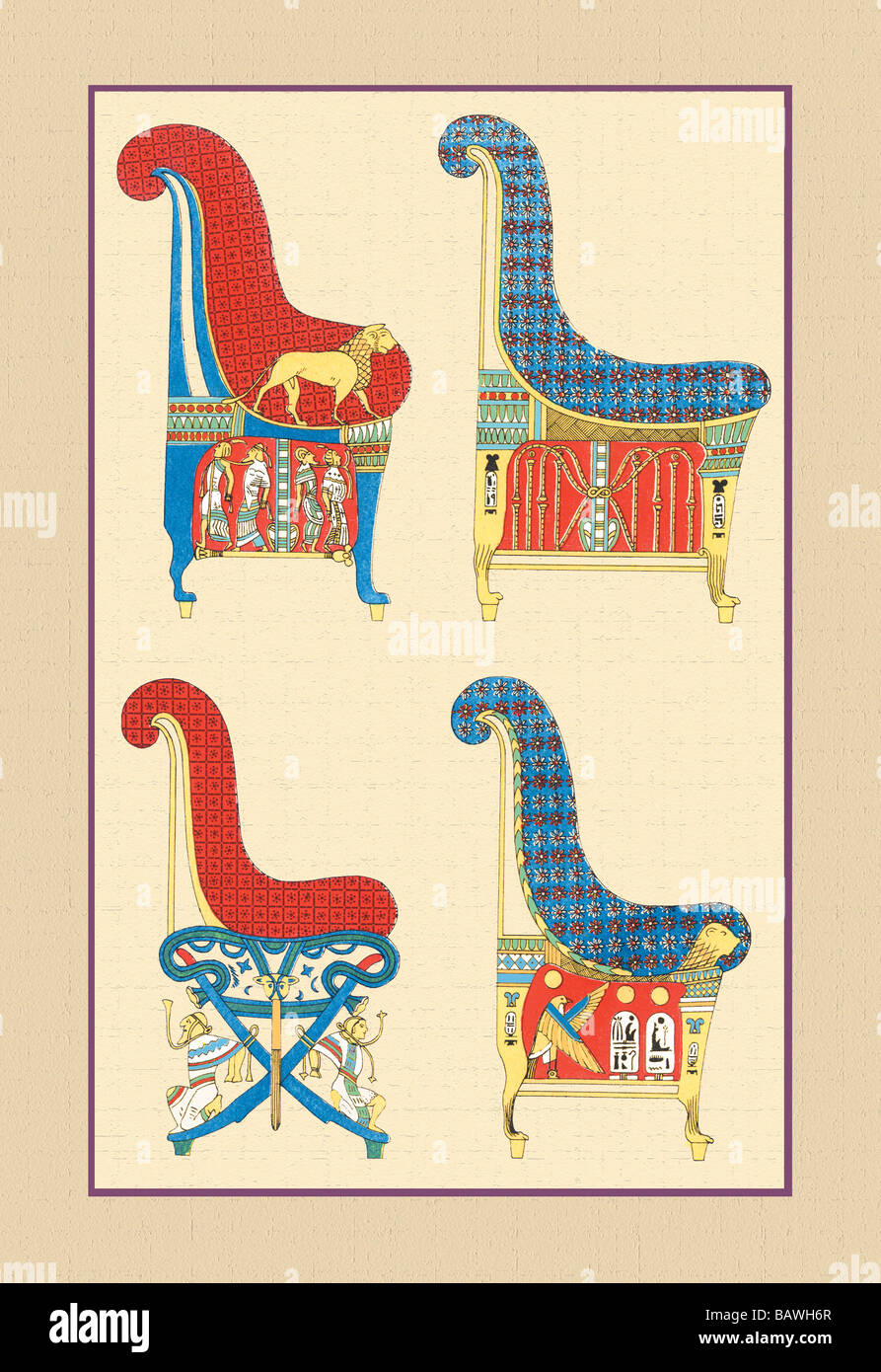 Ancient Egyptian Chairs Stock Photo - Alamy