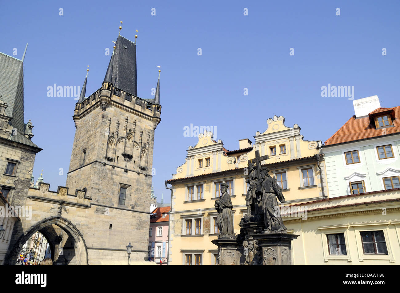The Charles Bridge in Prague, Capital of the Czech Republic was built ...