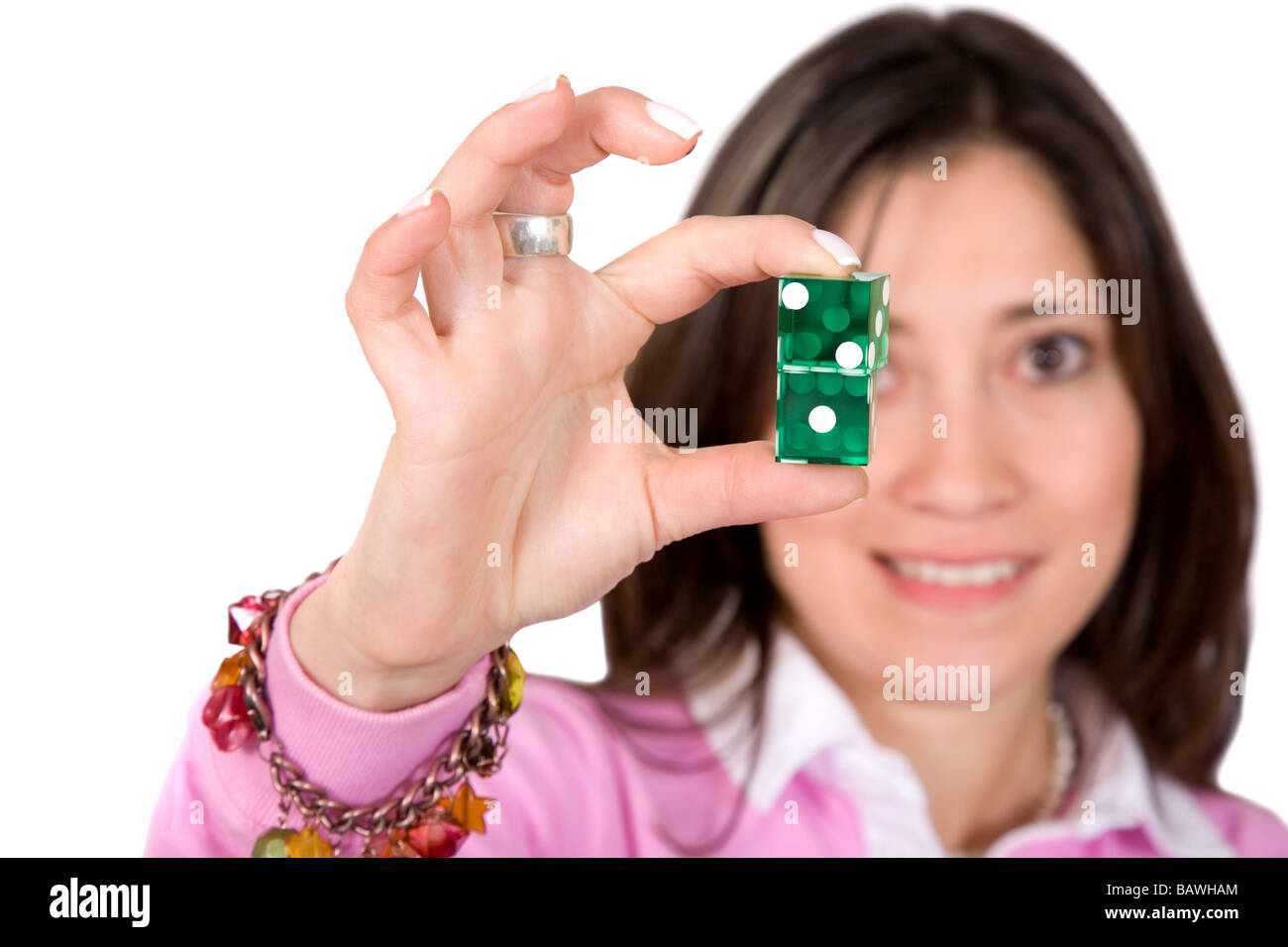 Casino girl with money in hand hi-res stock photography and images - Alamy