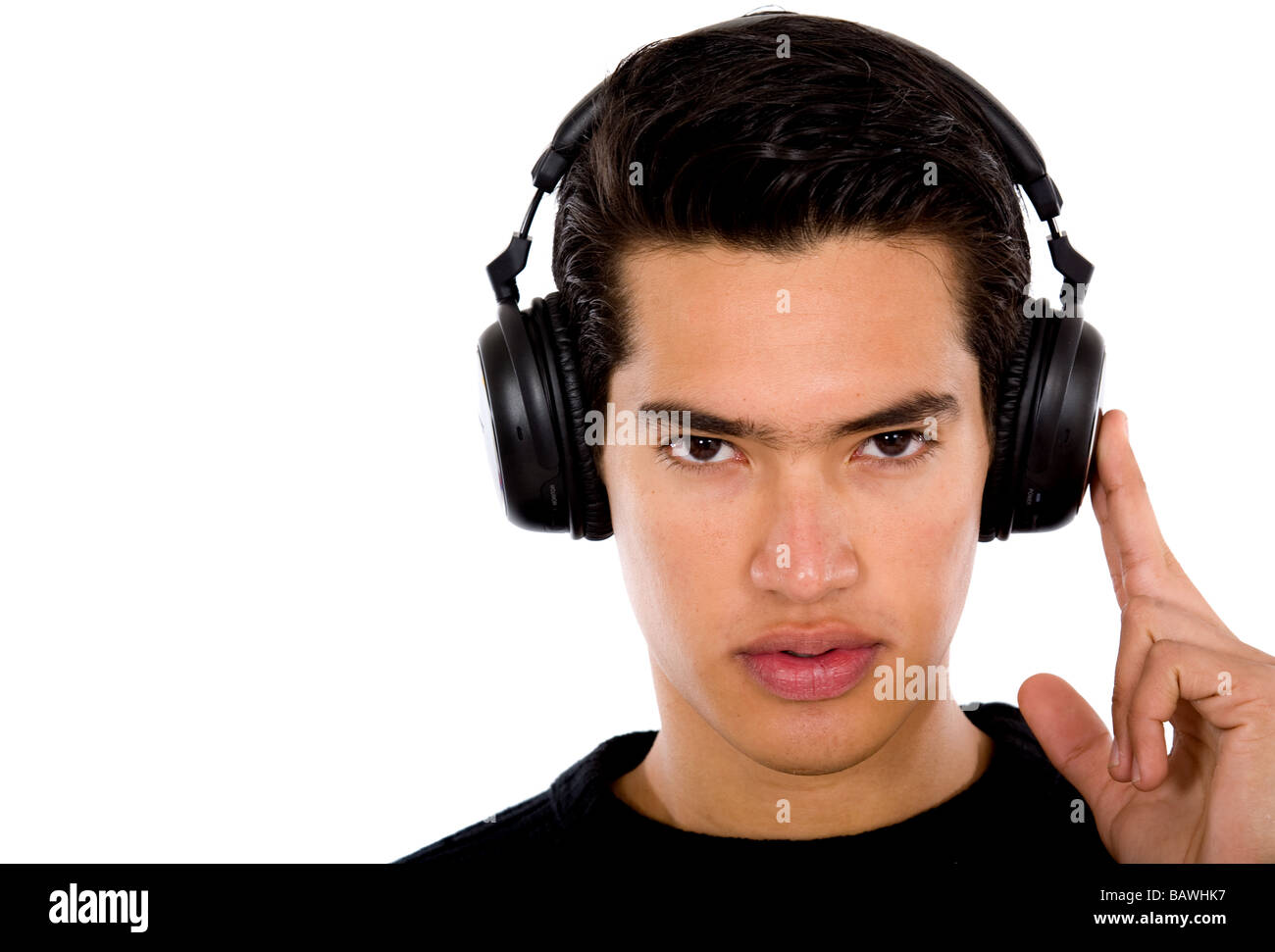 guy listening to music Stock Photo - Alamy
