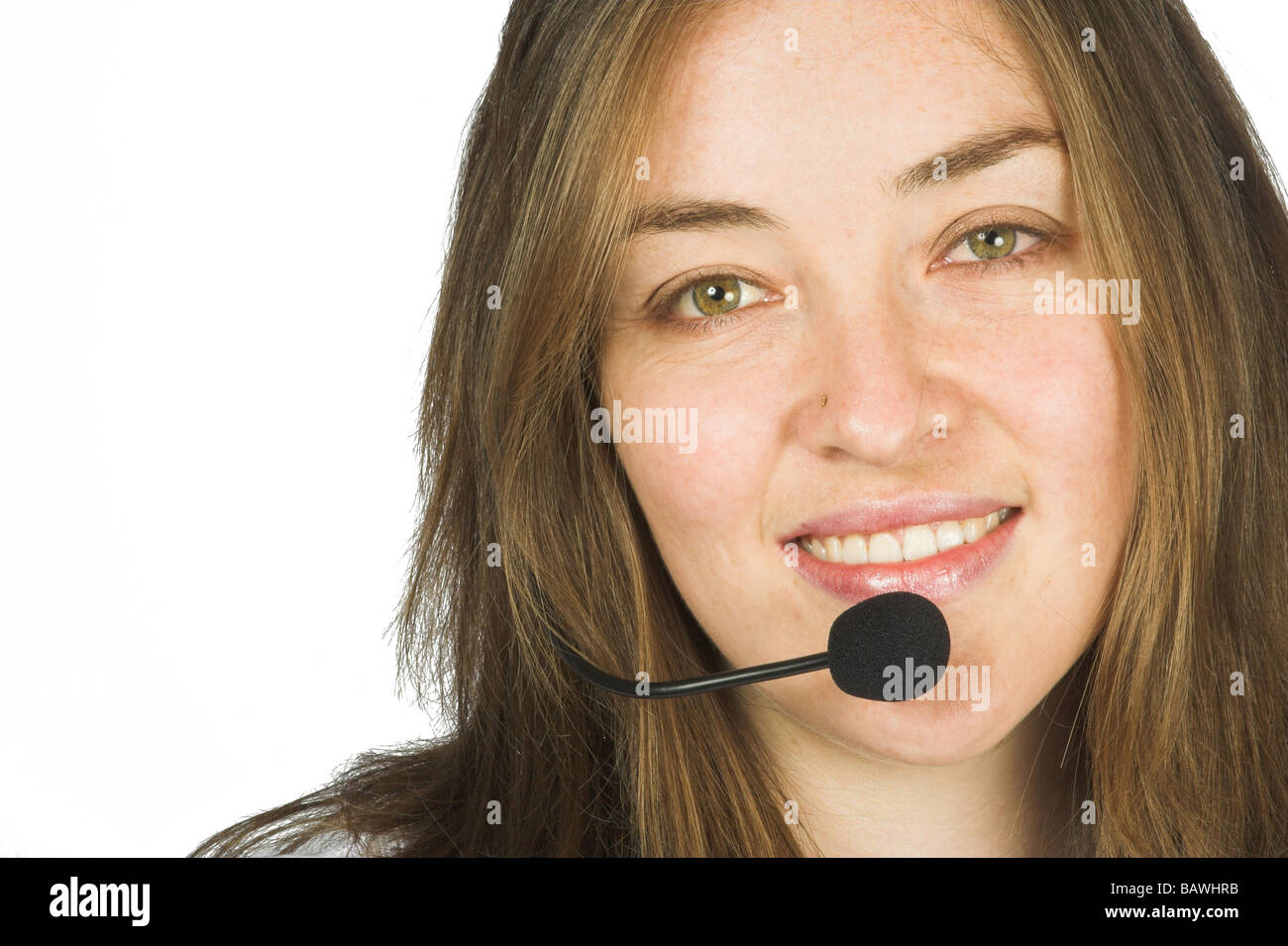 beautiful sales representative - customer service girl Stock Photo - Alamy