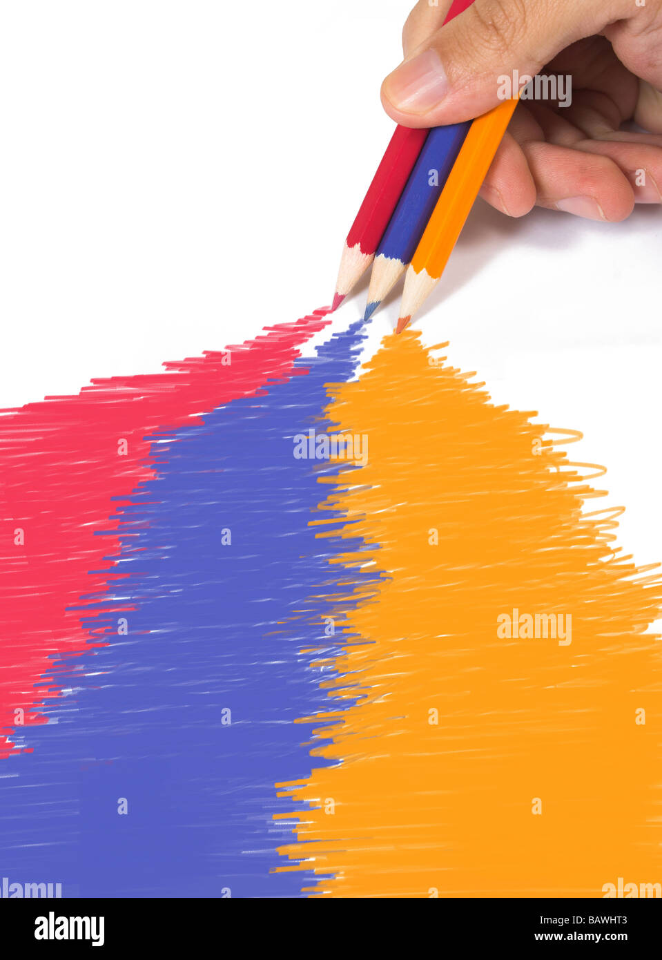 color drawing in primary tones Stock Photo - Alamy