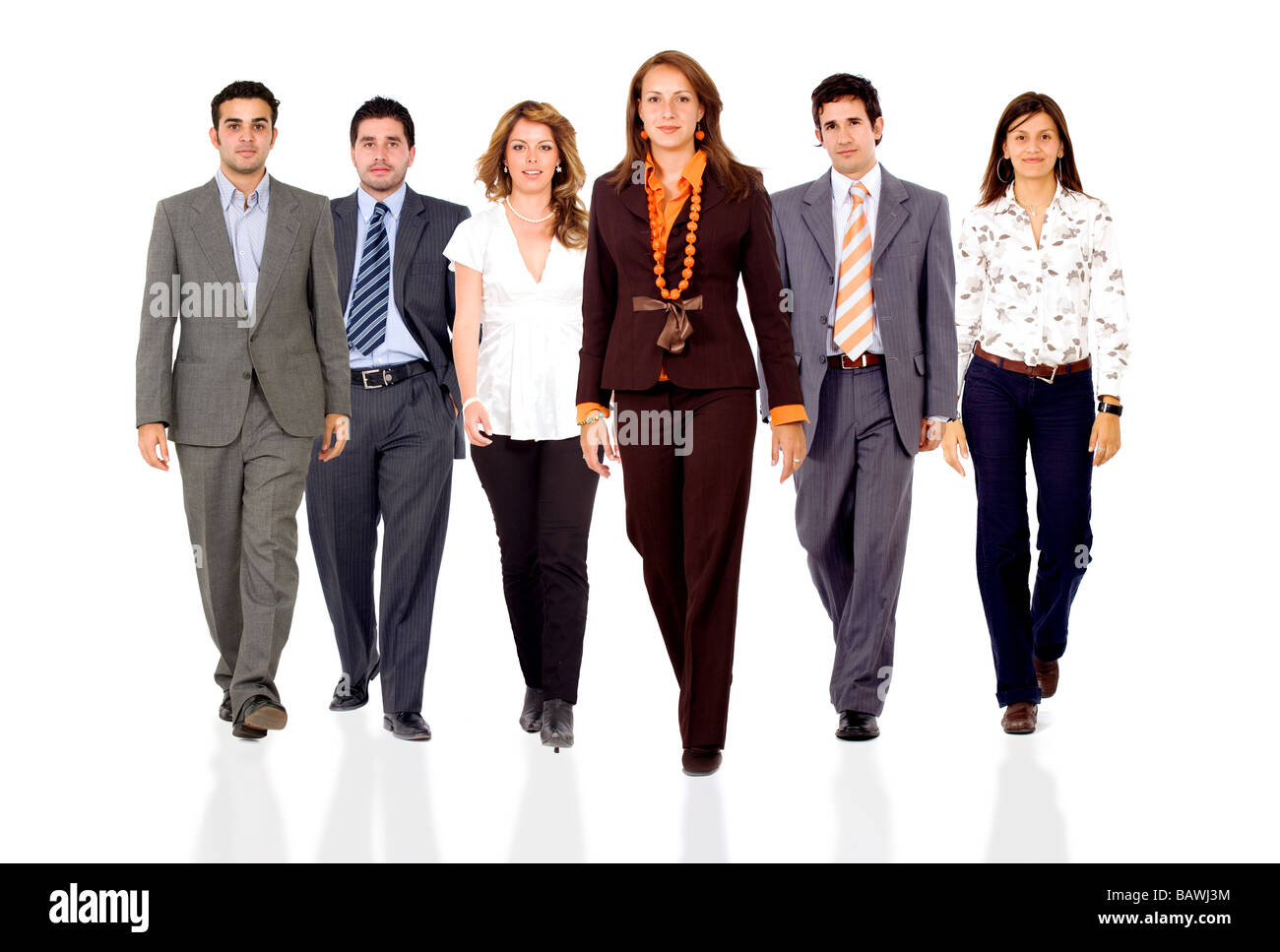 Business team walking forward Stock Photo - Alamy