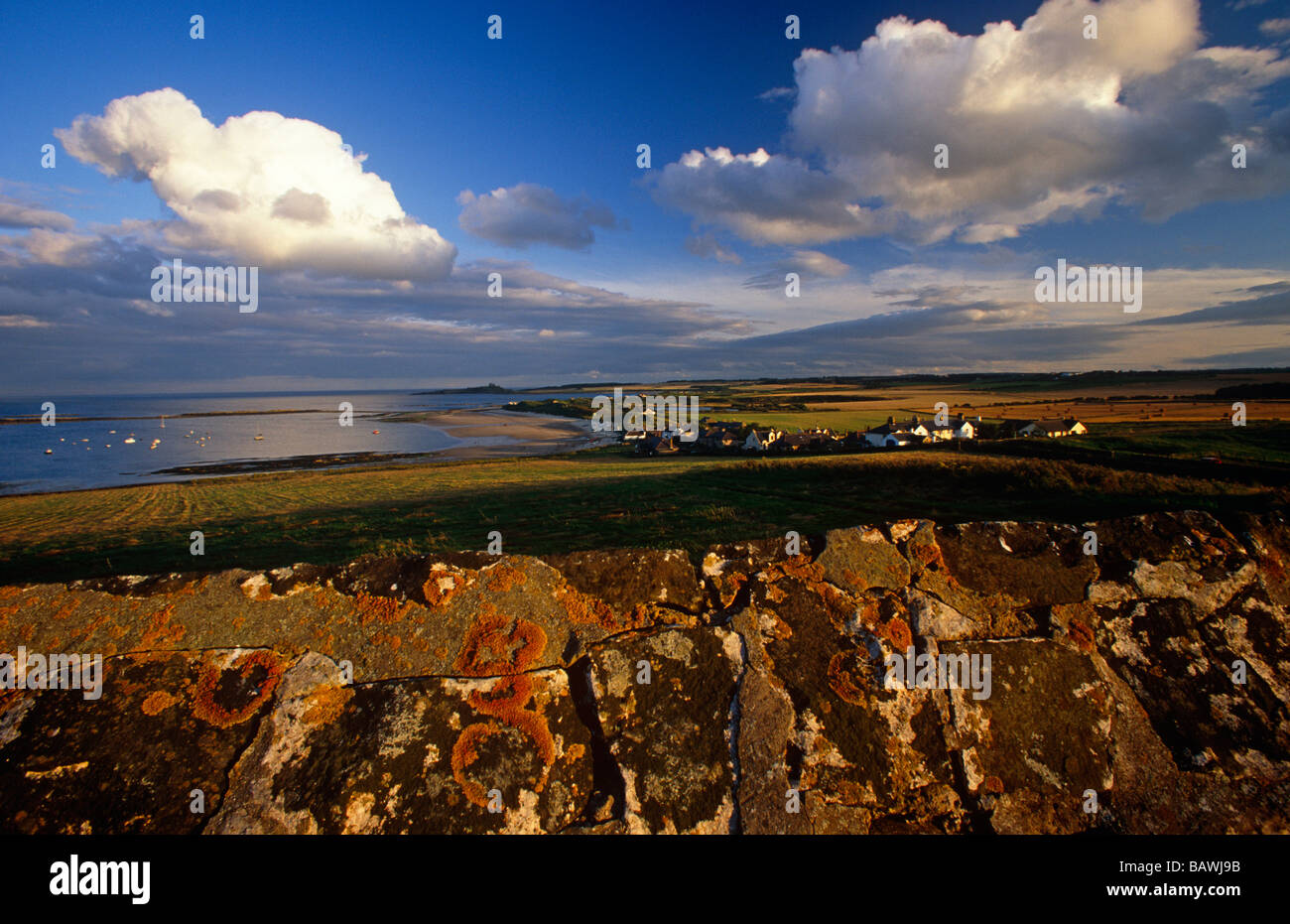 Low Newton and Embleton Bay, Northumberland Stock Photo - Alamy
