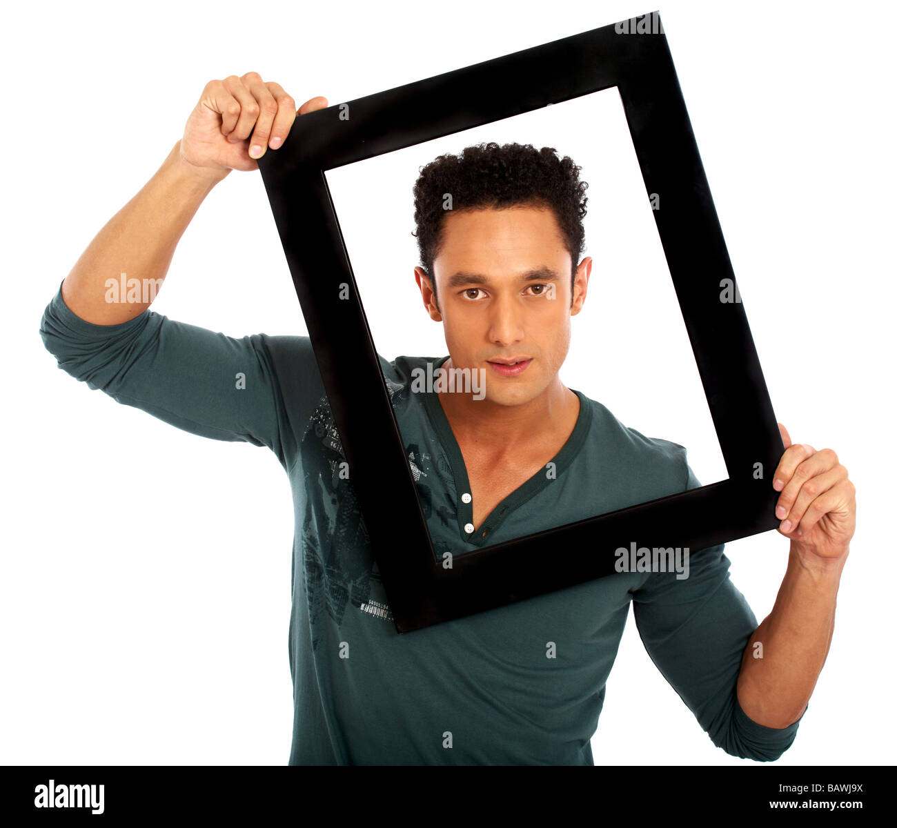 man framing his face Stock Photo - Alamy