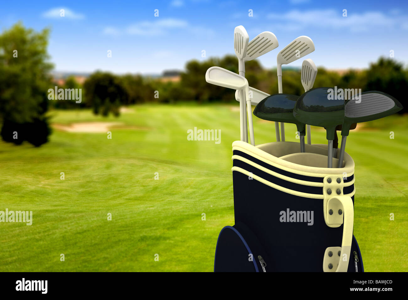 Golf player plays on beautiful hi-res stock photography and images - Alamy