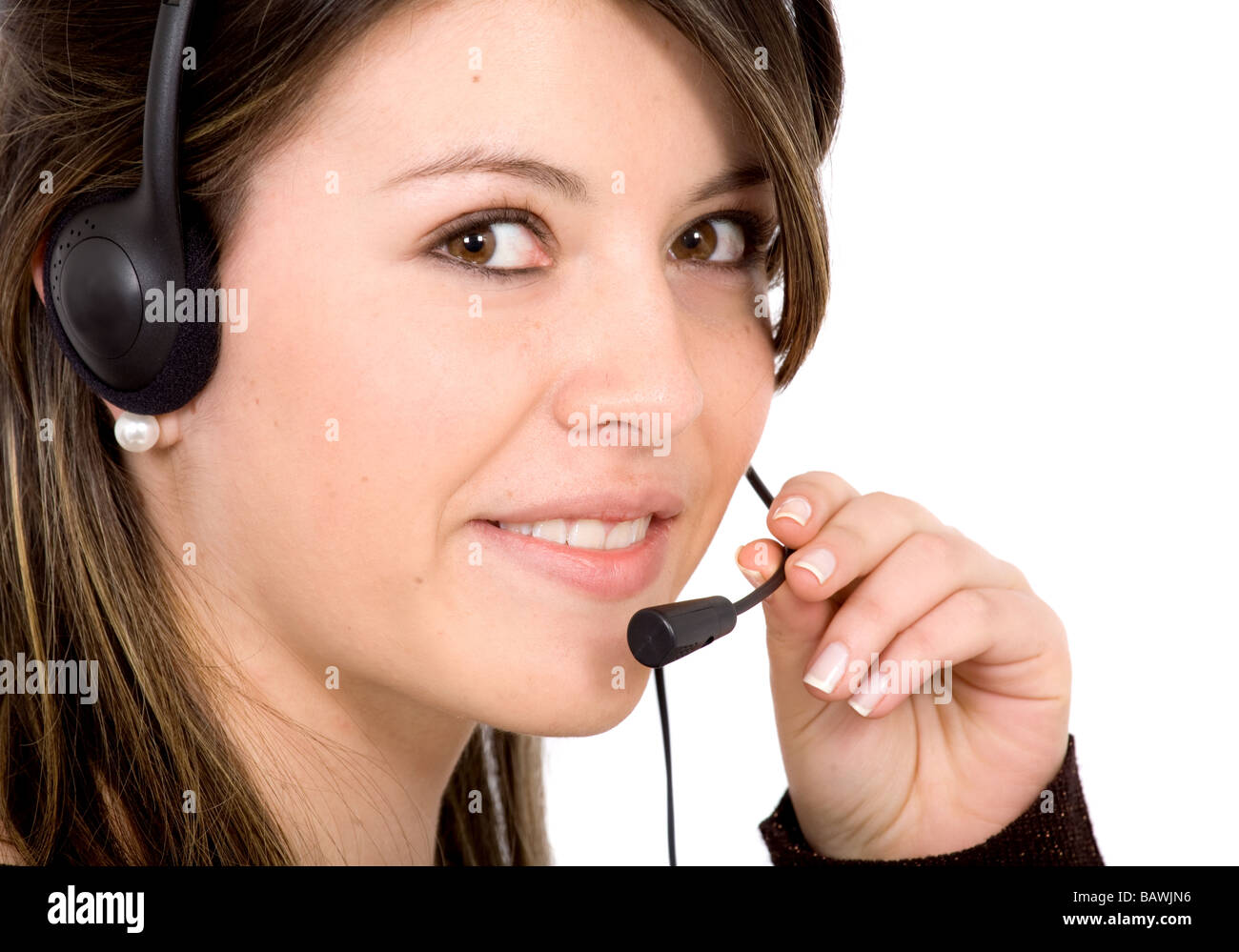 customer service girl Stock Photo - Alamy