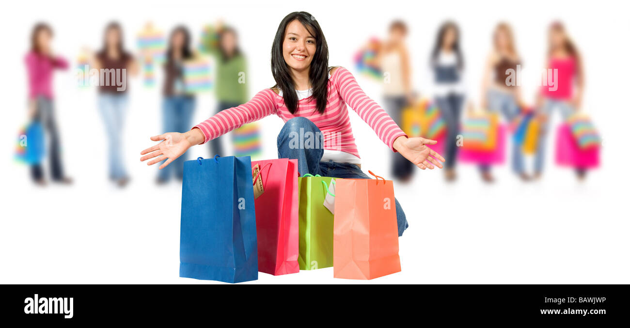 group of women shopping Stock Photo - Alamy