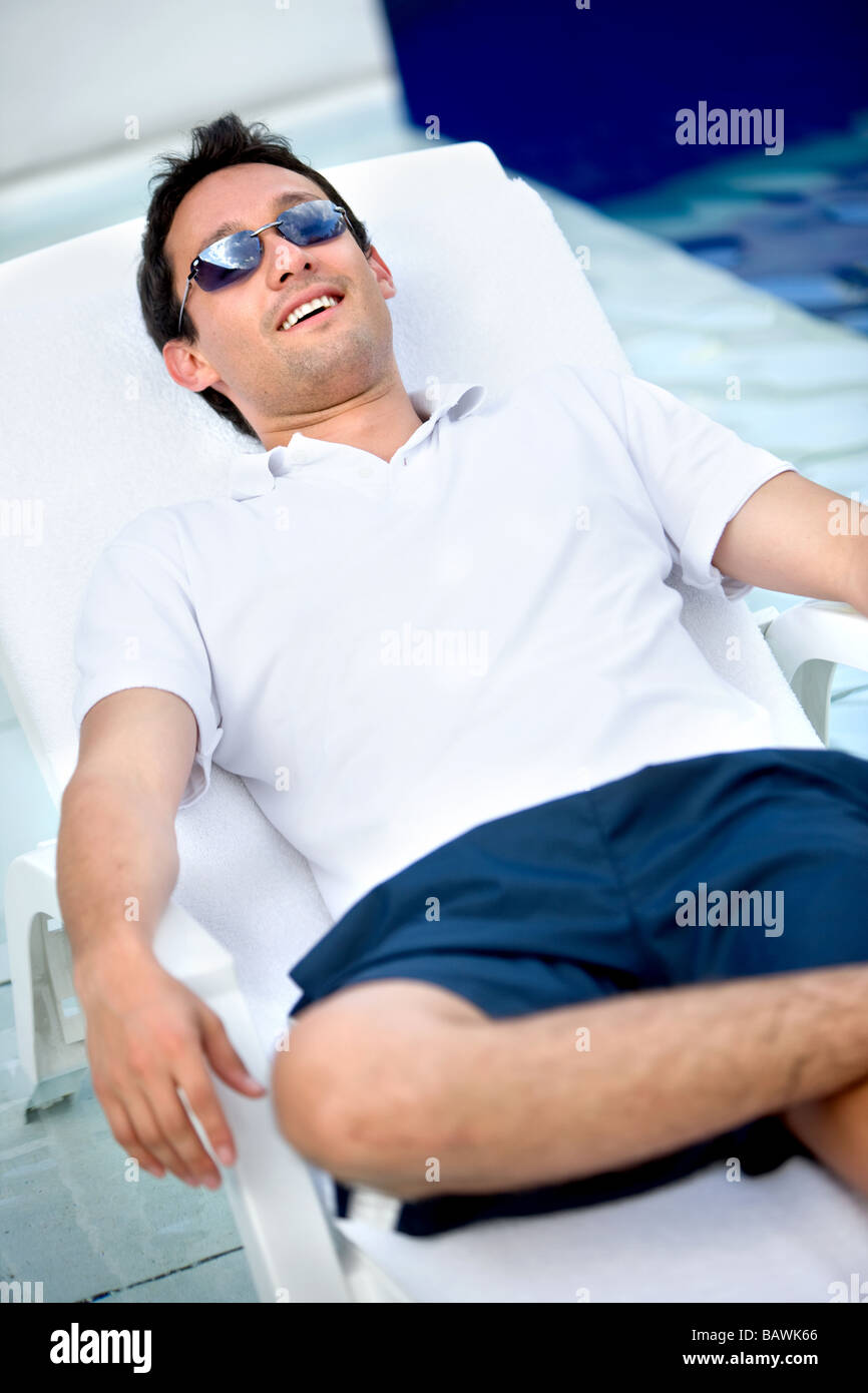 casual man on vacation Stock Photo - Alamy