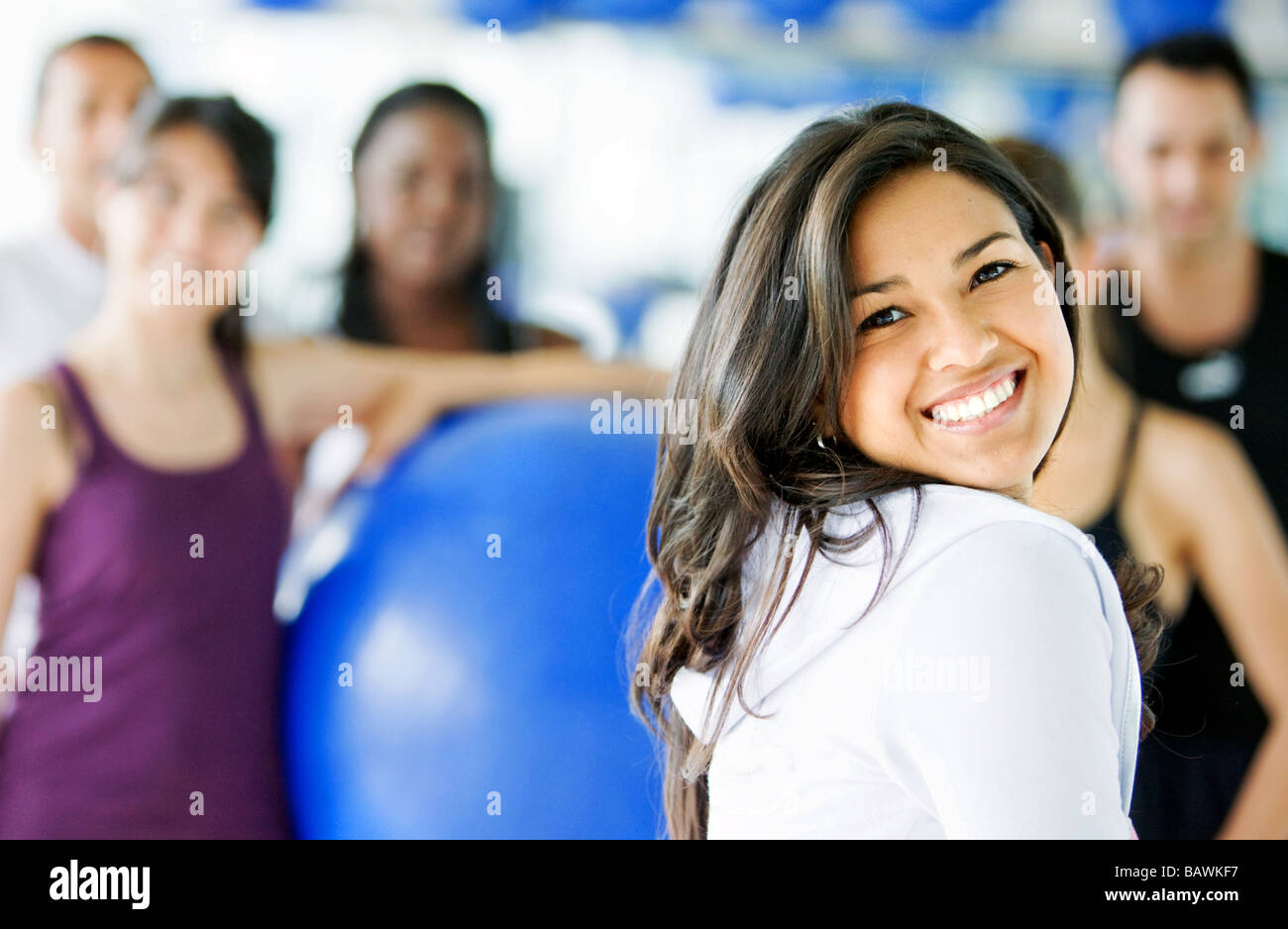 gym woman smiling Stock Photo - Alamy