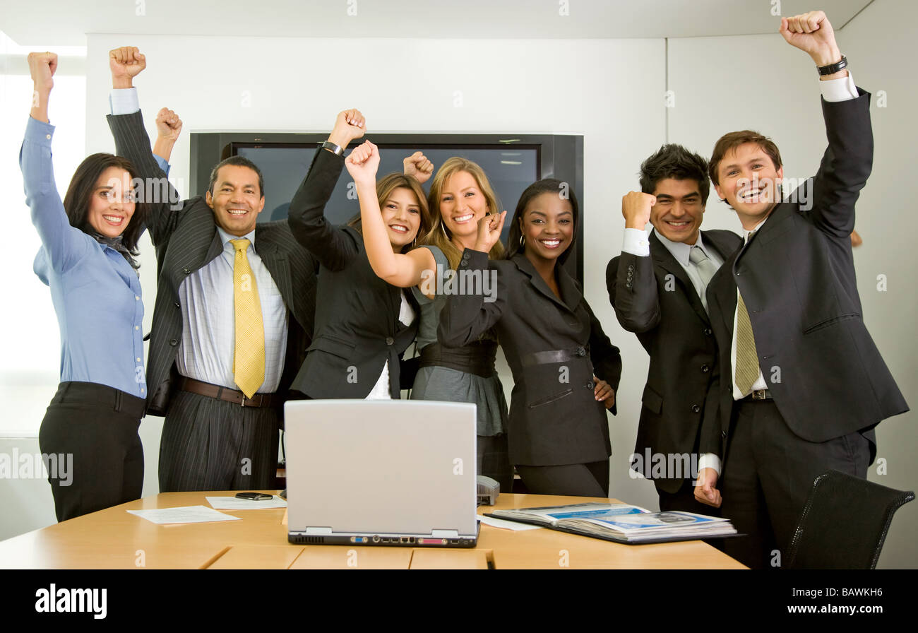 Business woman employees applause hi-res stock photography and images ...