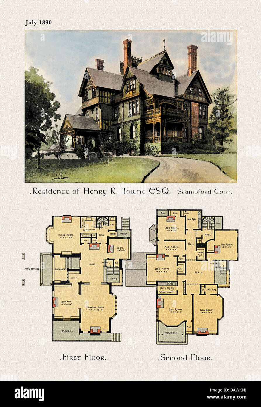 Residence of Henry R. Towne,Esq Stock Photo - Alamy
