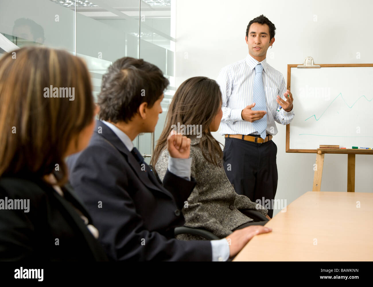 Business man presenting board hi-res stock photography and images - Alamy