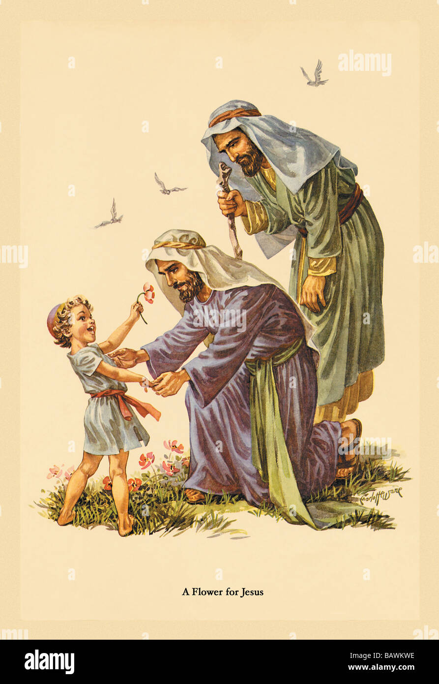 A Flower for Jesus Stock Photo - Alamy